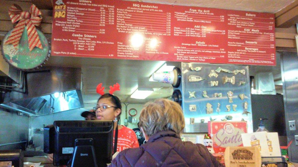 Menu at Ray's BBQ, Norman