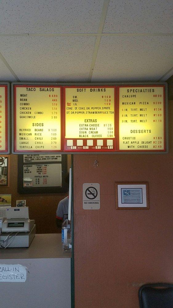 Menu at Taco Rio fast food, Wichita, W Douglas Ave