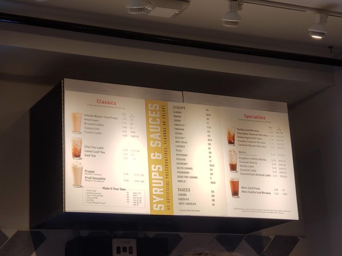 Menu at Dunn Brothers Coffee cafe, Bismarck