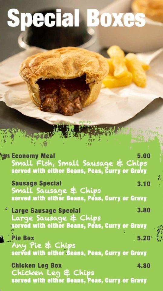 Menu at Oasis Fish Bar, Donnington