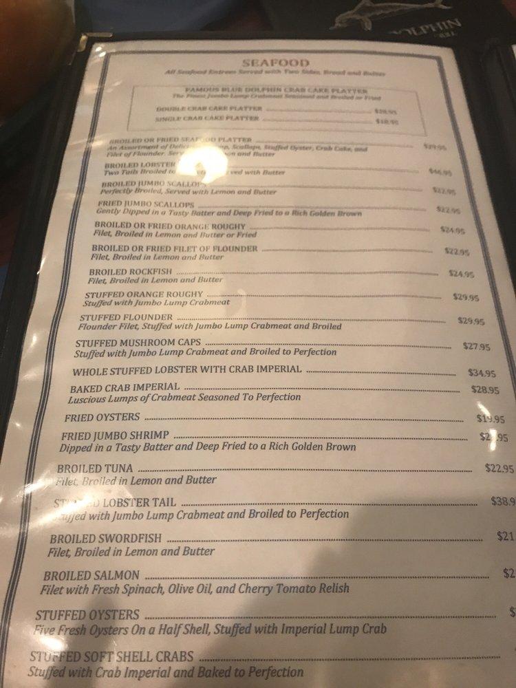 Menu at Blue Dolphin Seafood Bar & Grill, Crofton, MD-3 North