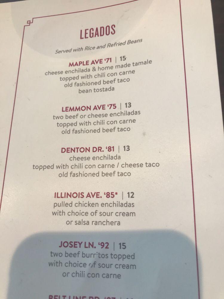 Menu at Cafe Herrera on Lamar, Dallas, 665 S Lamar St