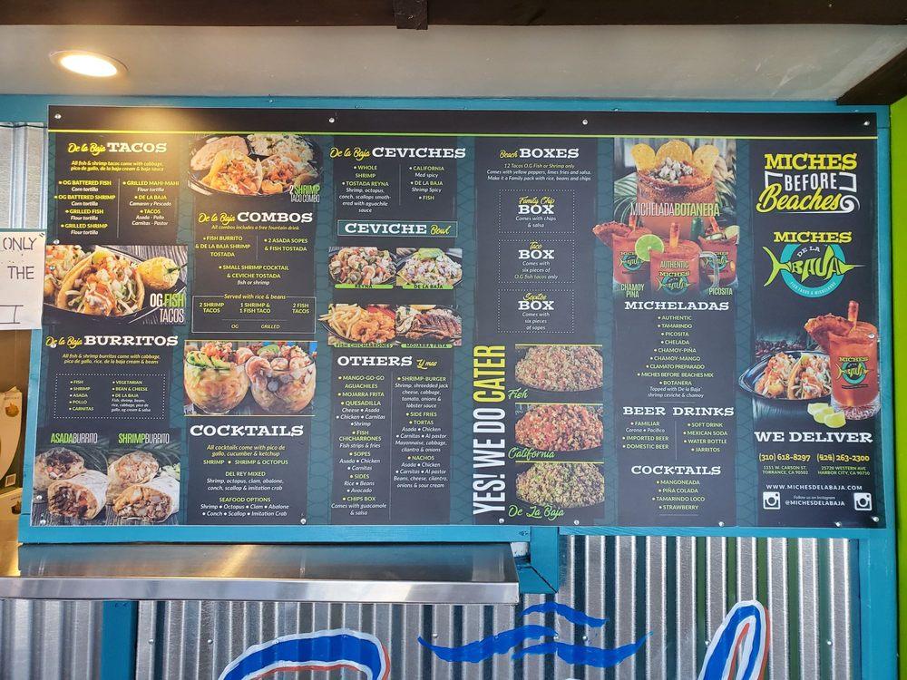 Menu at Miches De La Baja restaurant, Lomita
