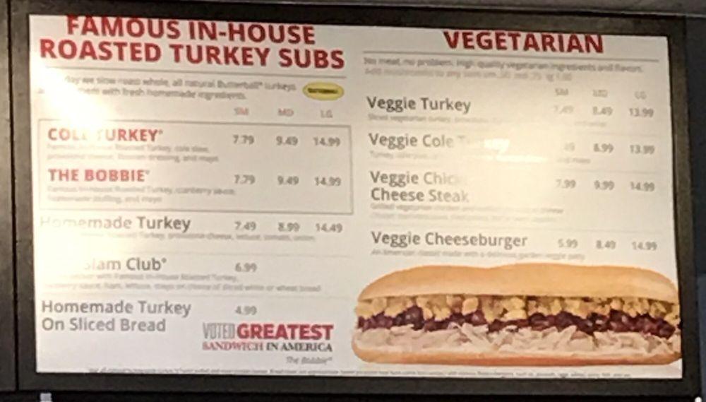 Menu at Capriotti's Sandwich Shop restaurant, Las Vegas, Blue Diamond Rd