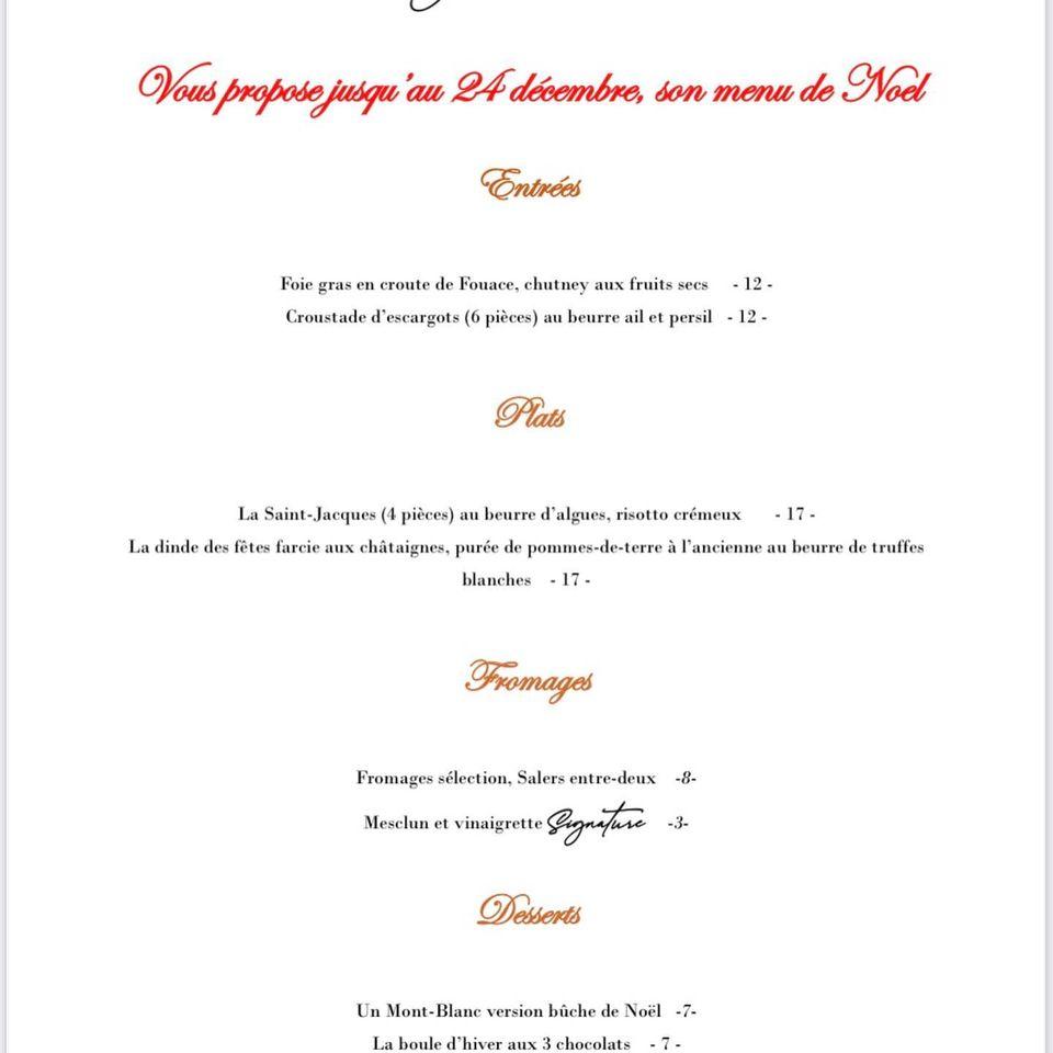 Menu at Le plomb du cantal Jolivet restaurant, Paris, 5 Rue du Maine