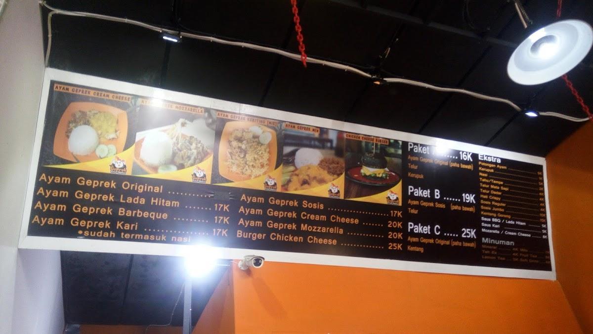 Menu at Rumah Makan Jawi Ria restaurant, Pontianak, Jl. Hasanuddin No.155