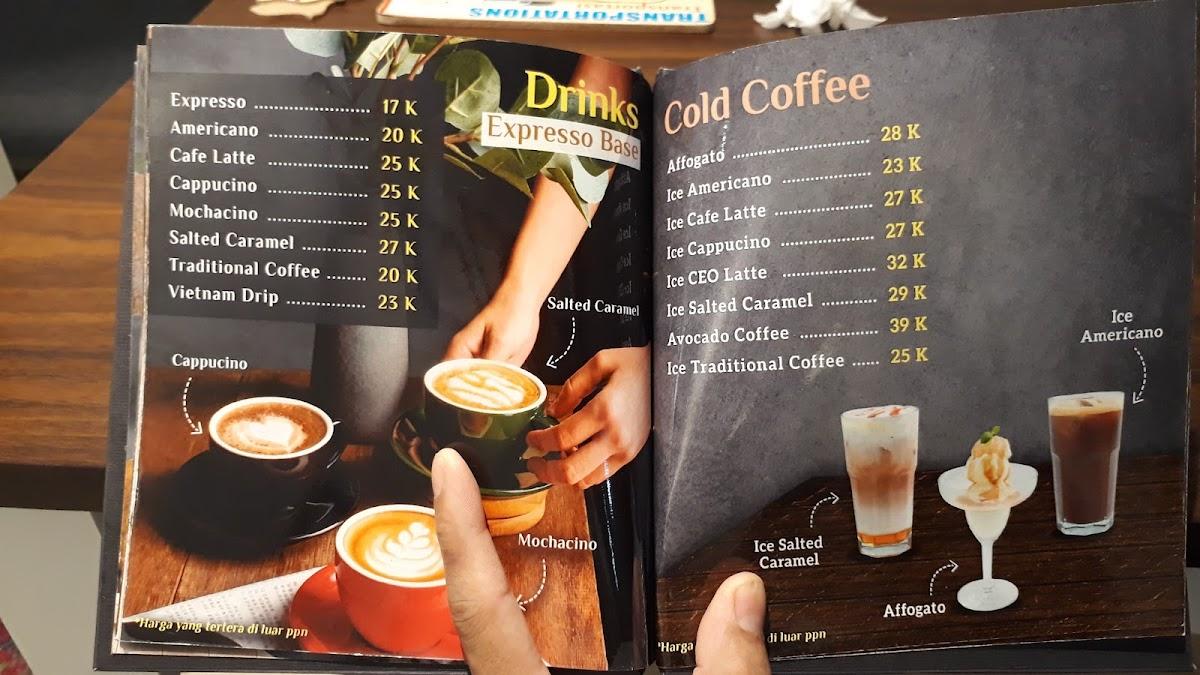 Menu at CEO Cafe & Resto, Makassar