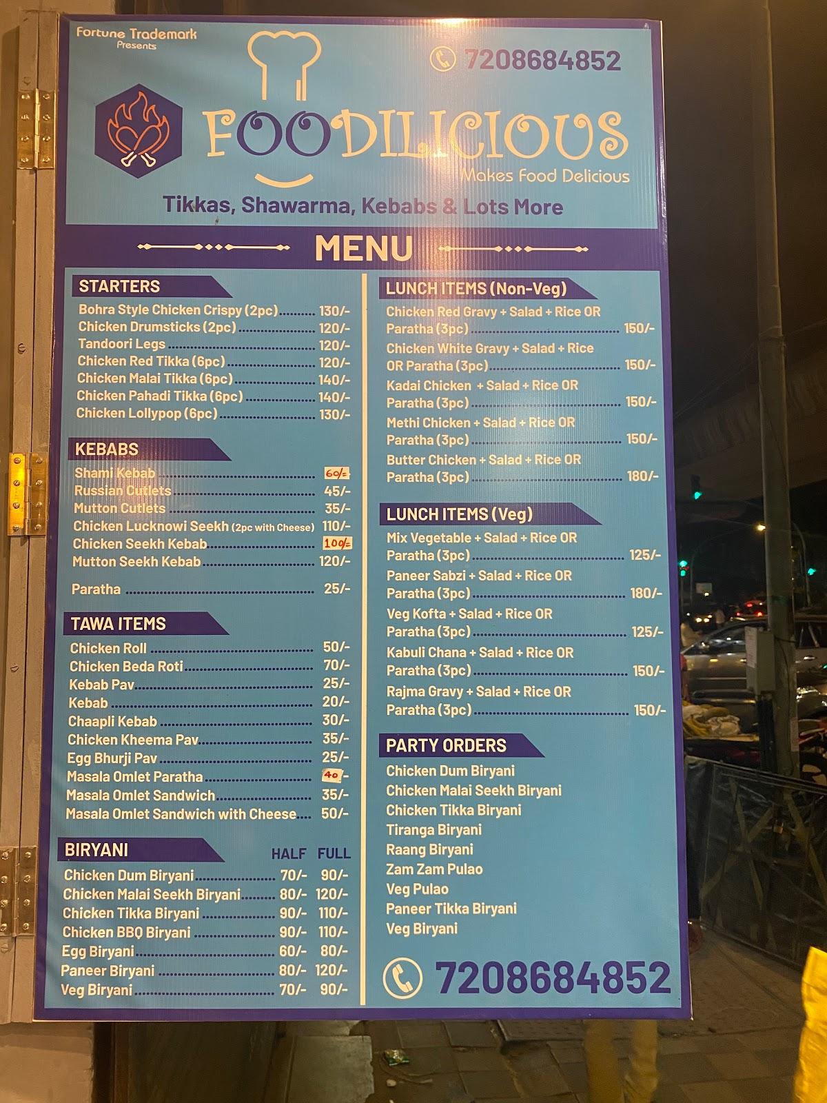 Menu at Foodilicious Biryani & Tikka, Mumbai