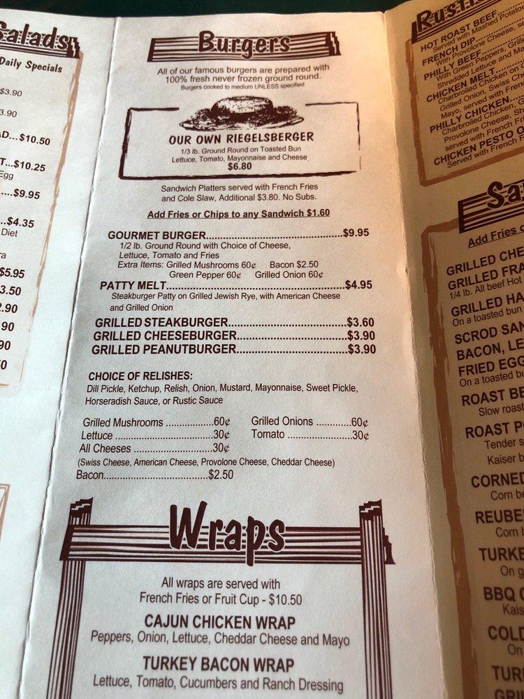 Menu at Rustic Restaurant, Rocky River