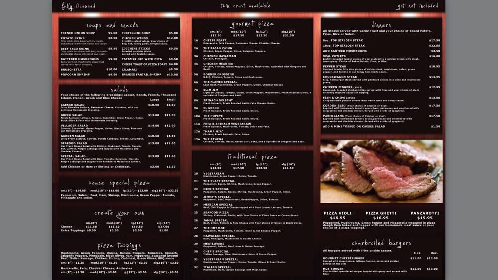 Menu at The Place Steakhouse, Calgary, Bowness Rd NW