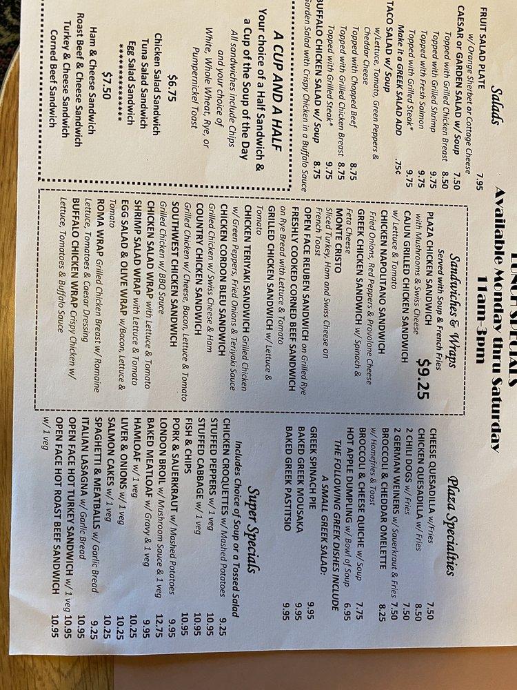 Menu at West Shore Plaza Family Restaurant, Lemoyne