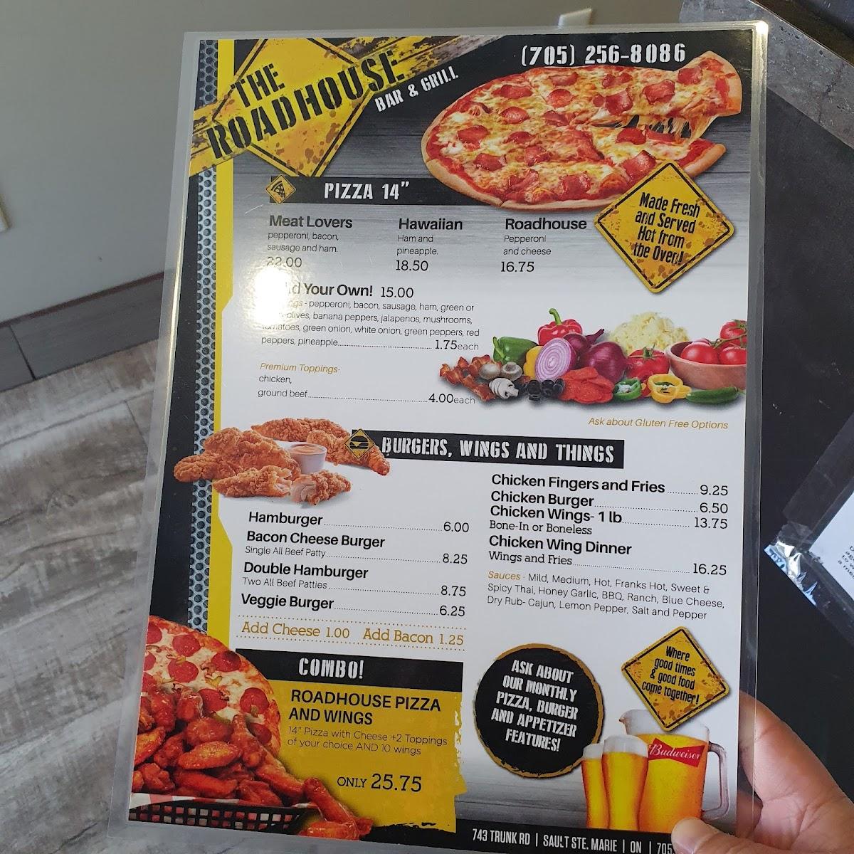 Menu at Road House Bar & Grill The, Sault Ste. Marie