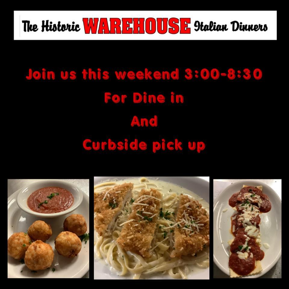 Menu at The Warehouse Delaware restaurant, Delaware