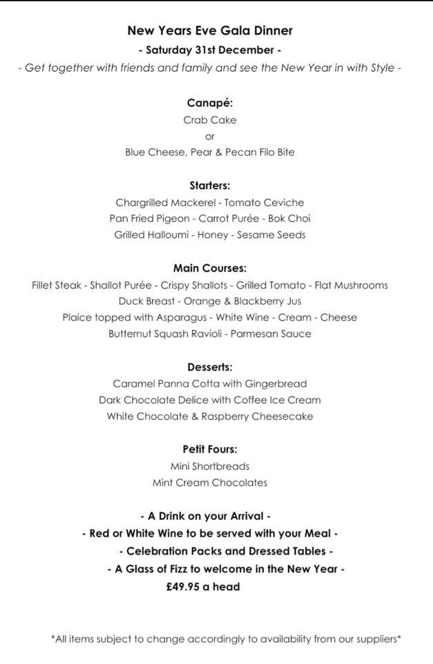 Menu at Trewellard Arms restaurant, Pendeen