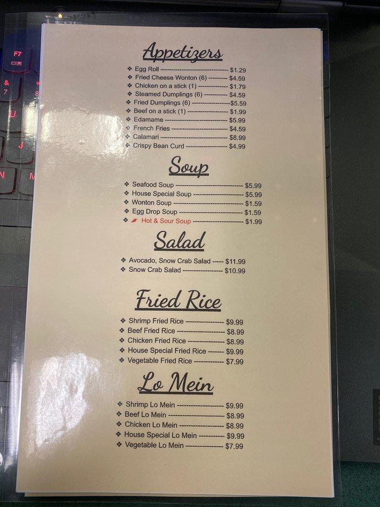 Carta del restaurante Imperial Buffet, Aberdeen