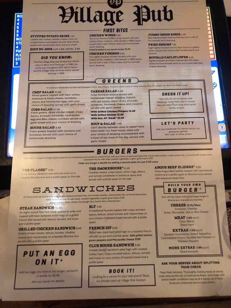 Menu at Yorky's pub & bar, Las Vegas, S Fort Apache Rd