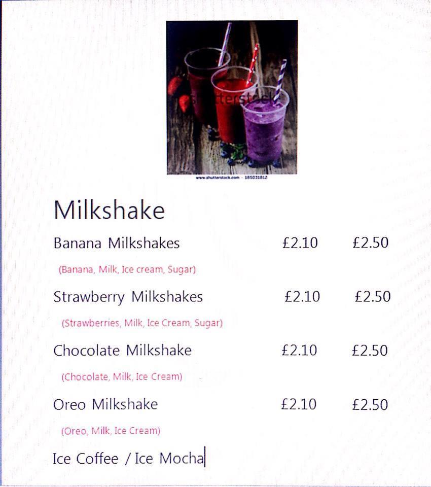 Menu at Coco Cafe Claygate, Esher