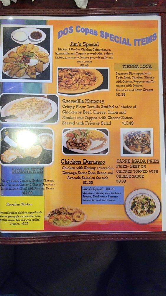 Menu at Dos Copas Mexican Grill restaurant, Madisonville