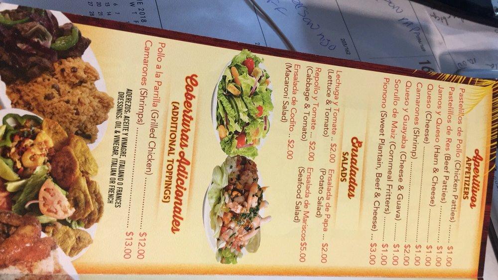 Menu at La Casa del Chimi Restaurant, Reading