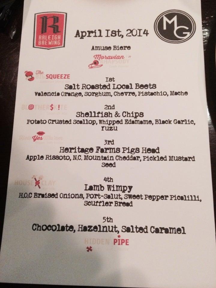 Menu at Midtown Grille pub & bar, Raleigh