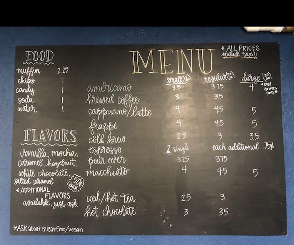 Menu at The Coffee Place restaurant, Muscle Shoals