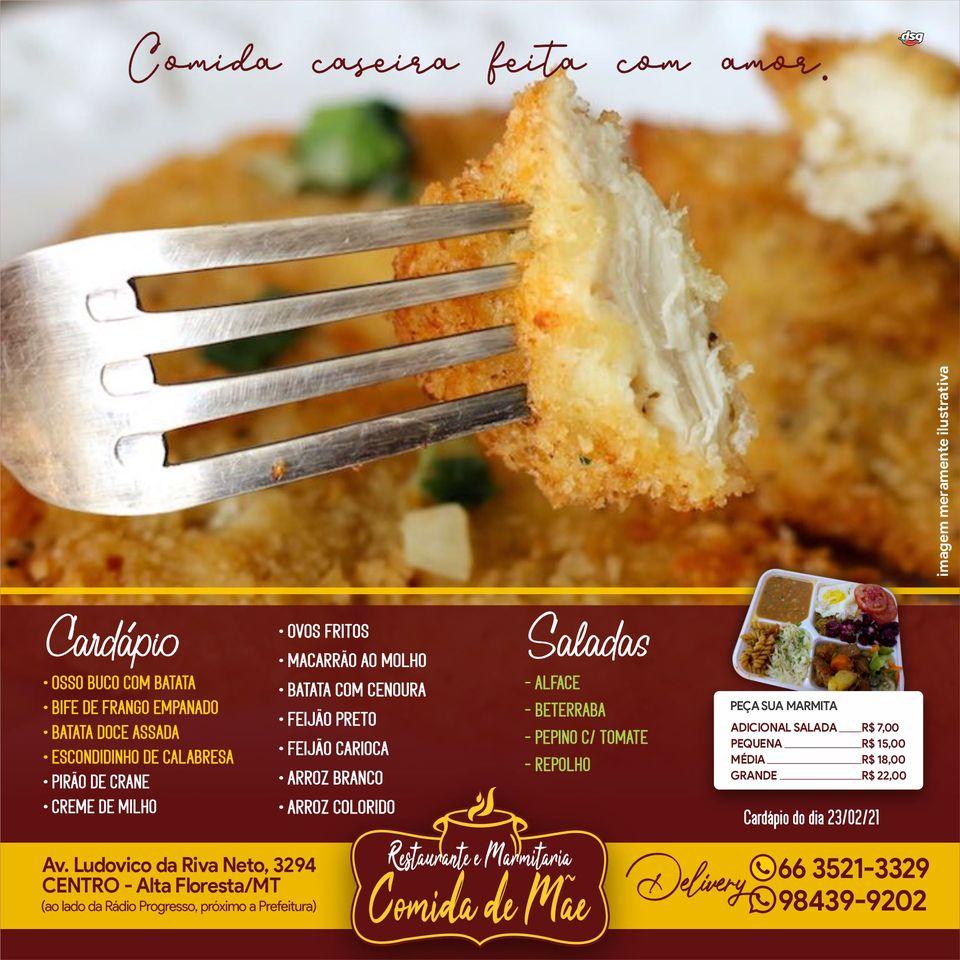 Menu at Comida de Mãe restaurant, Alta Floresta