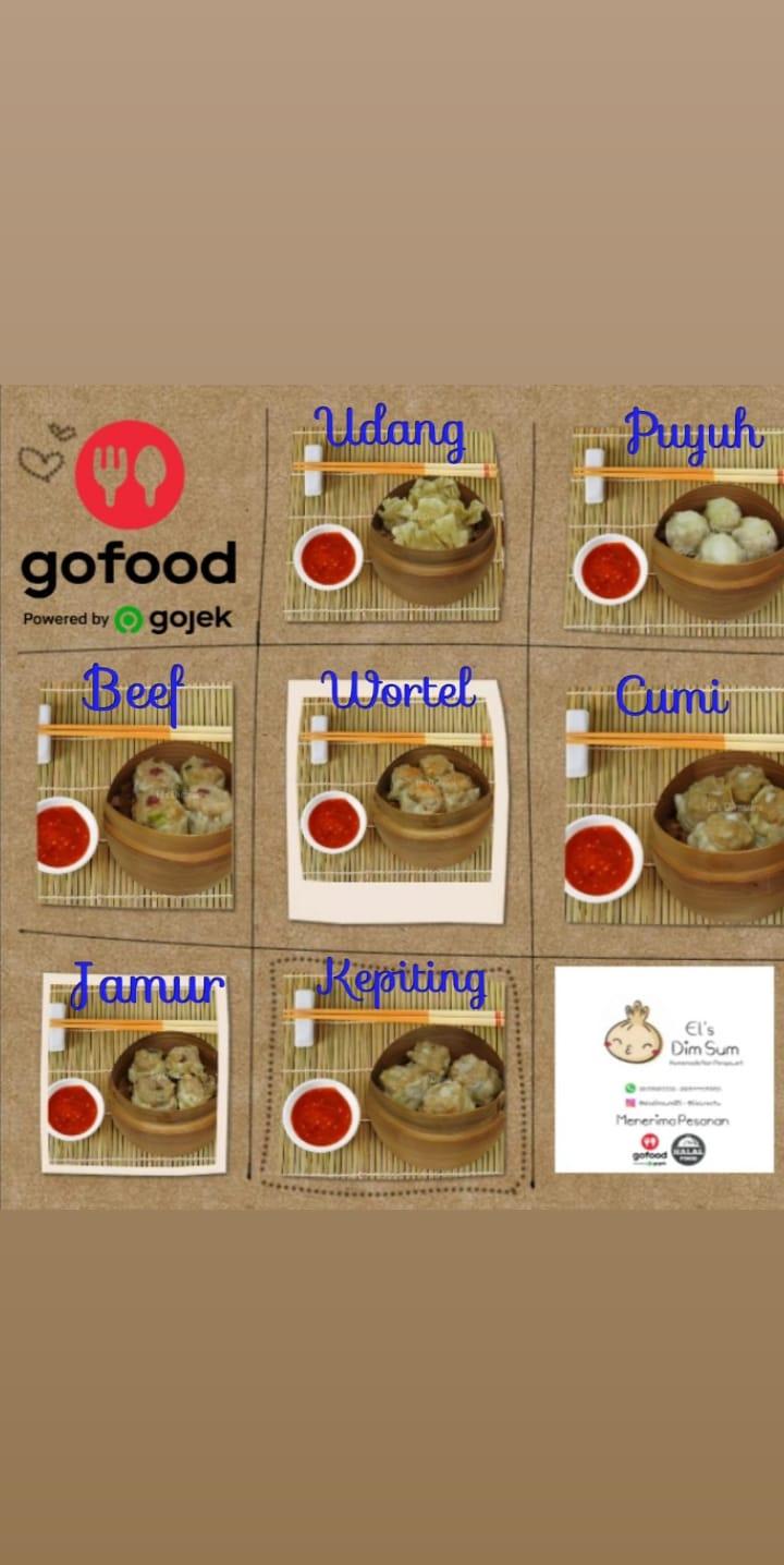 Menu at El's Dim Sum restaurant, South Tangerang