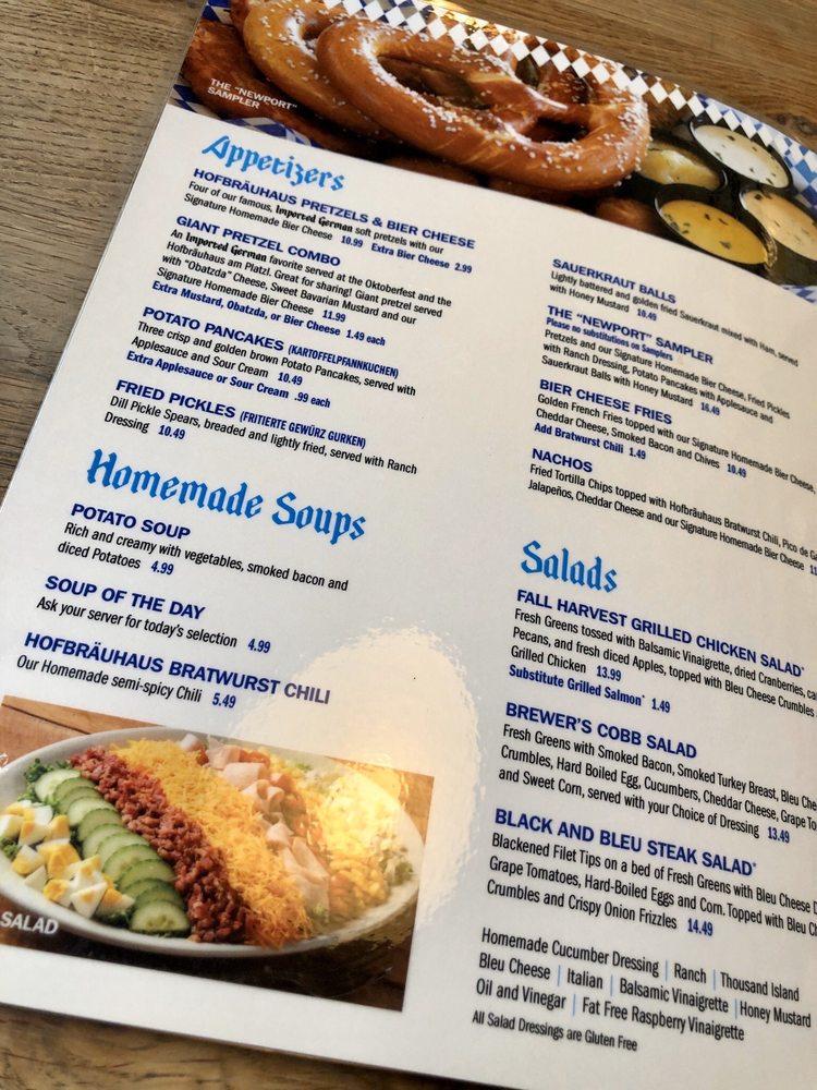 Menu at Hofbräuhaus - Newport pub & bar, Newport, 200 3rd St