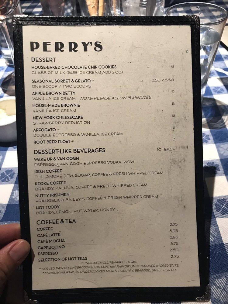 Menu at Perry's on Magnolia pub & bar, Larkspur