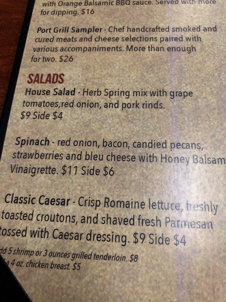 Menu at The Port Grill BBQ, Shreveport, Airline Dr.