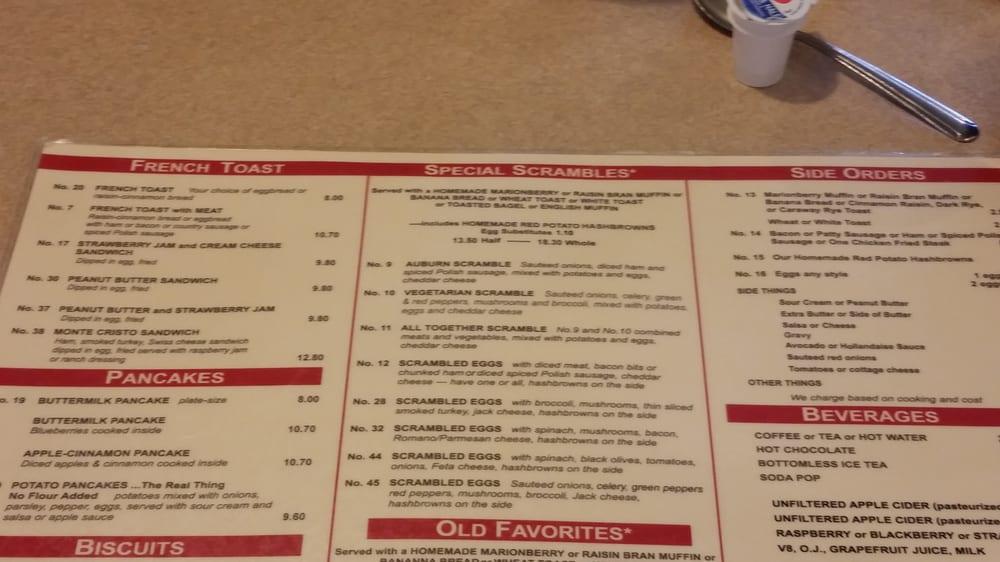 Menu at Sun Break Cafe, Auburn