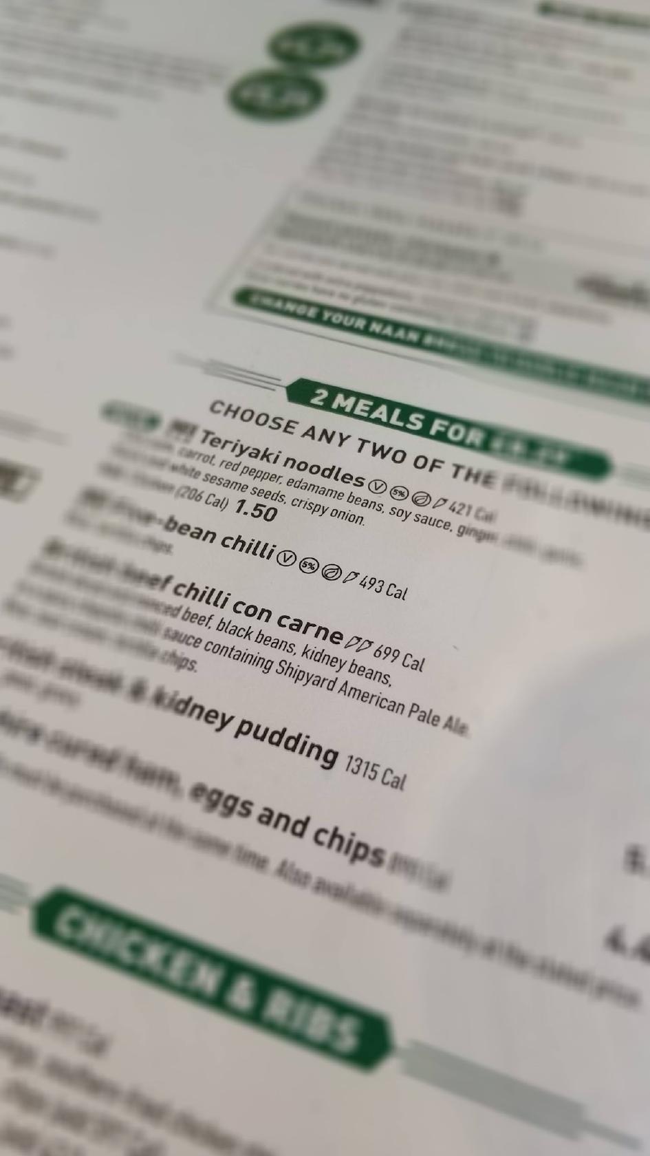 Menu at The Gary Cooper - JD Wetherspoon pub & bar, Dunstable