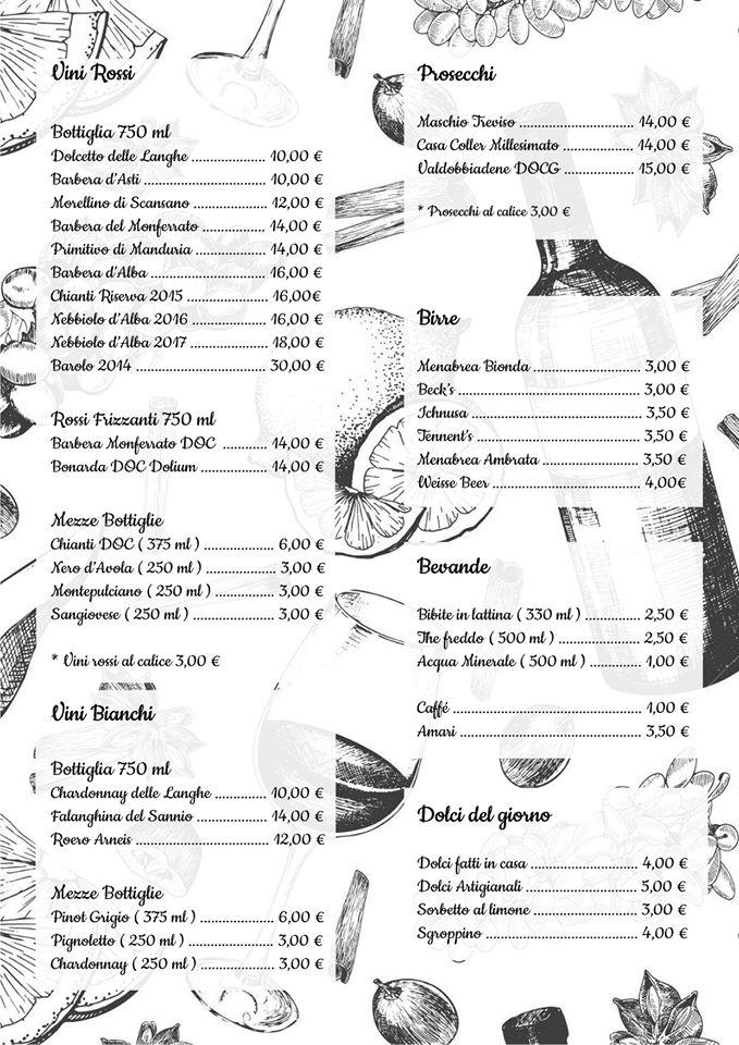 Menu da Carni e Braci ristorante, Vercelli