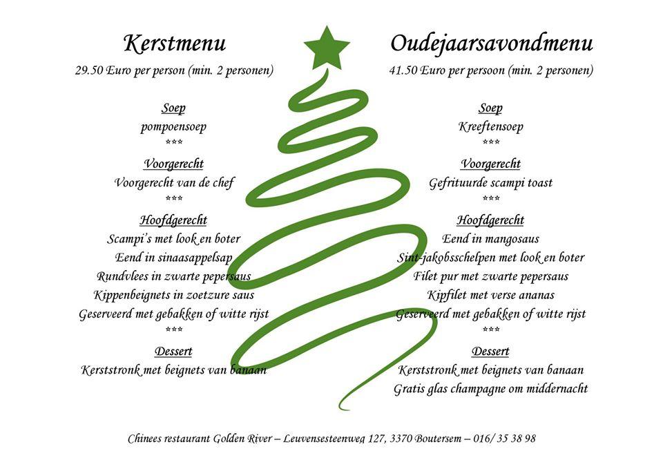 Menu at Golden River (Boutersem), Boutersem