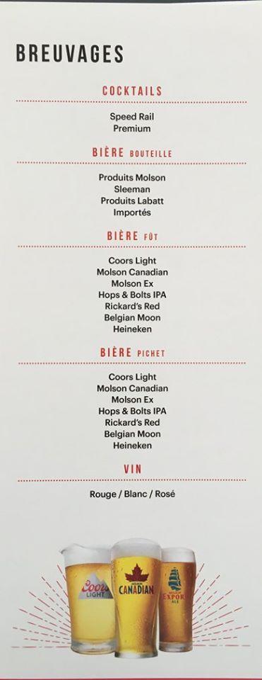 Menu at Johnny's Bar Billards, Montréal