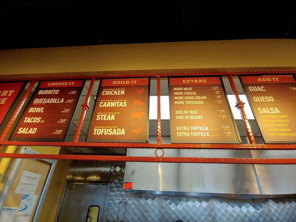 Menu at Pancheros Mexican Grill fast food, Bloomington, W 84th St