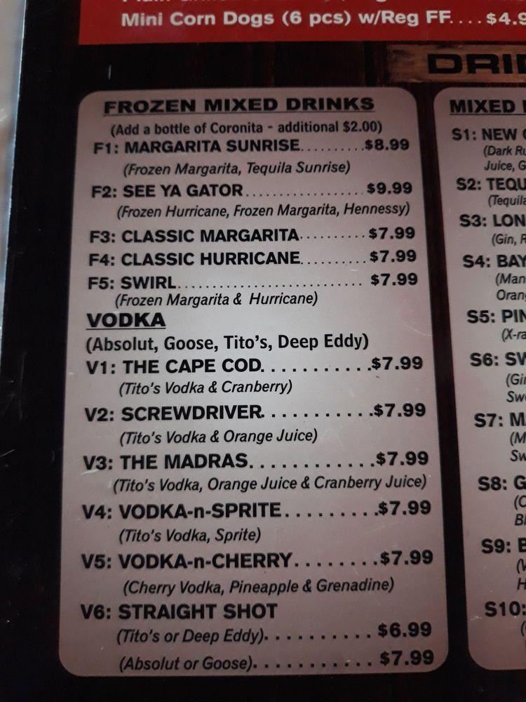 Menu at Red Claws Crab Shack pub & bar, Dallas