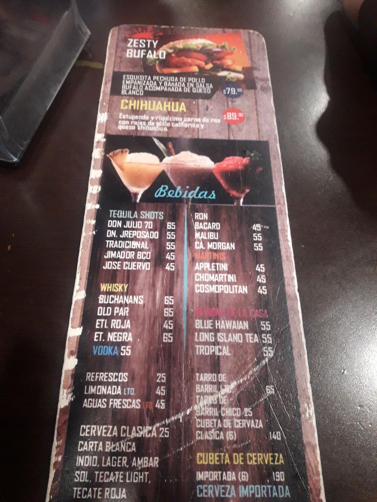 Carta del restaurante EL TRUEQUE, Ciudad Juarez