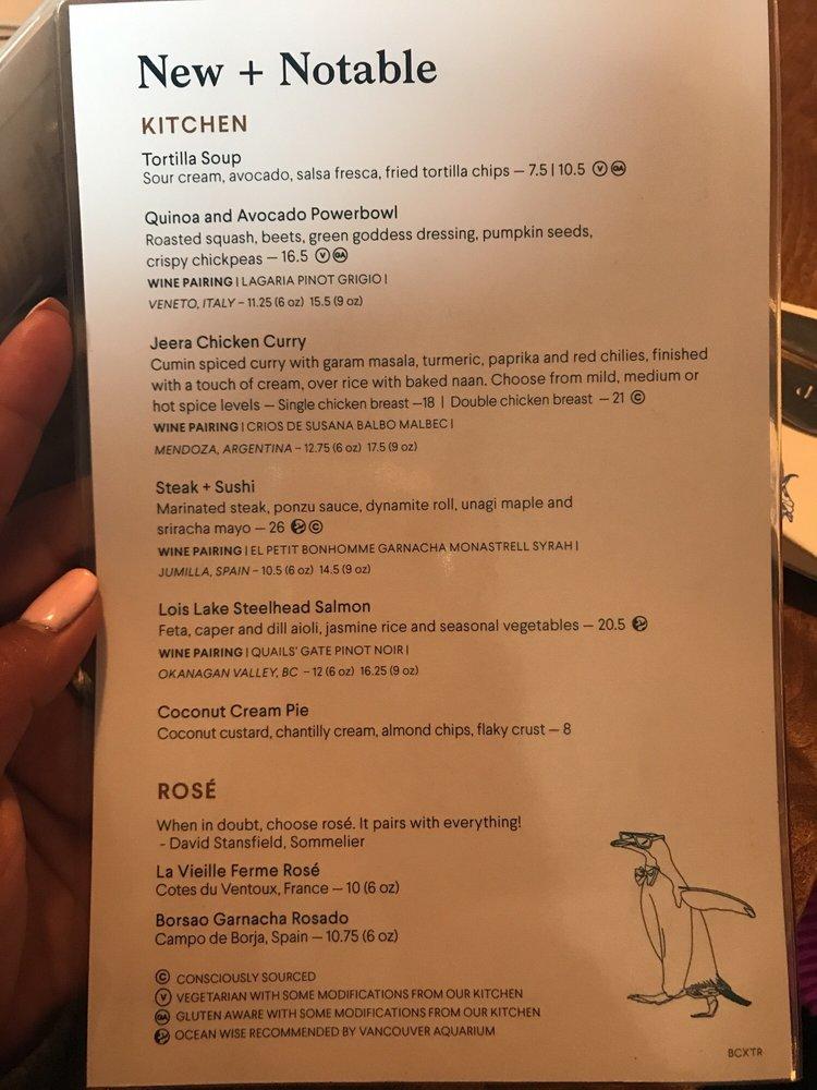Menu at Earls Kitchen + Bar, Penticton