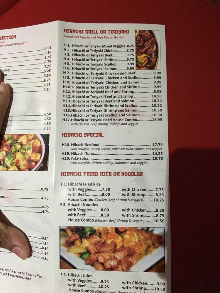 Menu at Pearl House Restaurant, New Iberia
