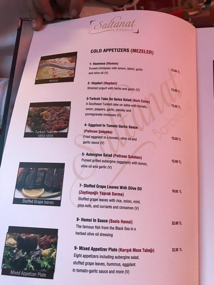 Menu at Saltanat Fish & Kebab House, Istanbul, Çatalçeşme Sk. NO:19 /1A