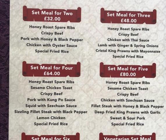Menu at The New Slow Boat Cantonese Restaurant, Swansea
