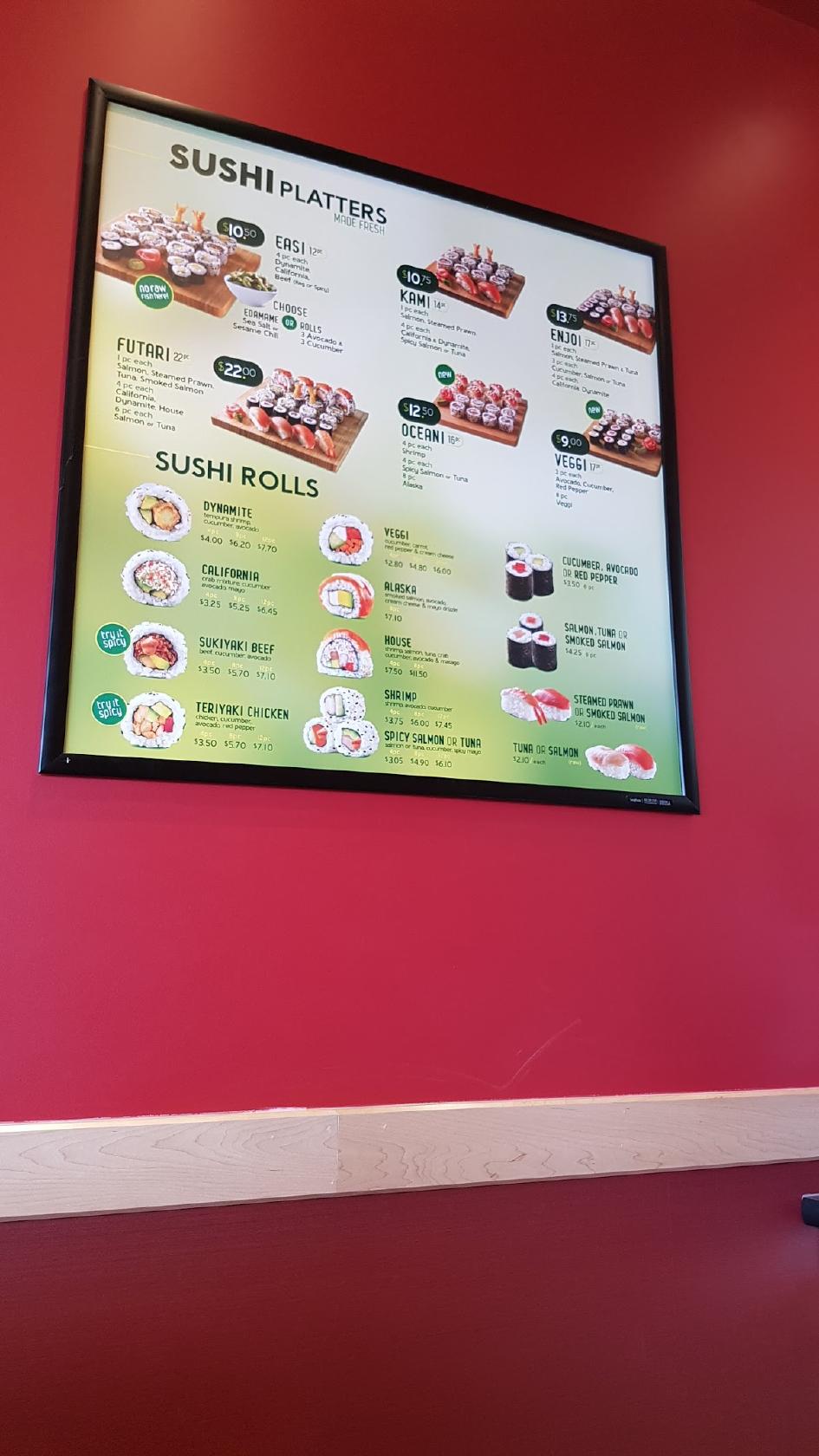 Menu at Edo Japan - Manning Town Centre - Sushi and Grill restaurant ...