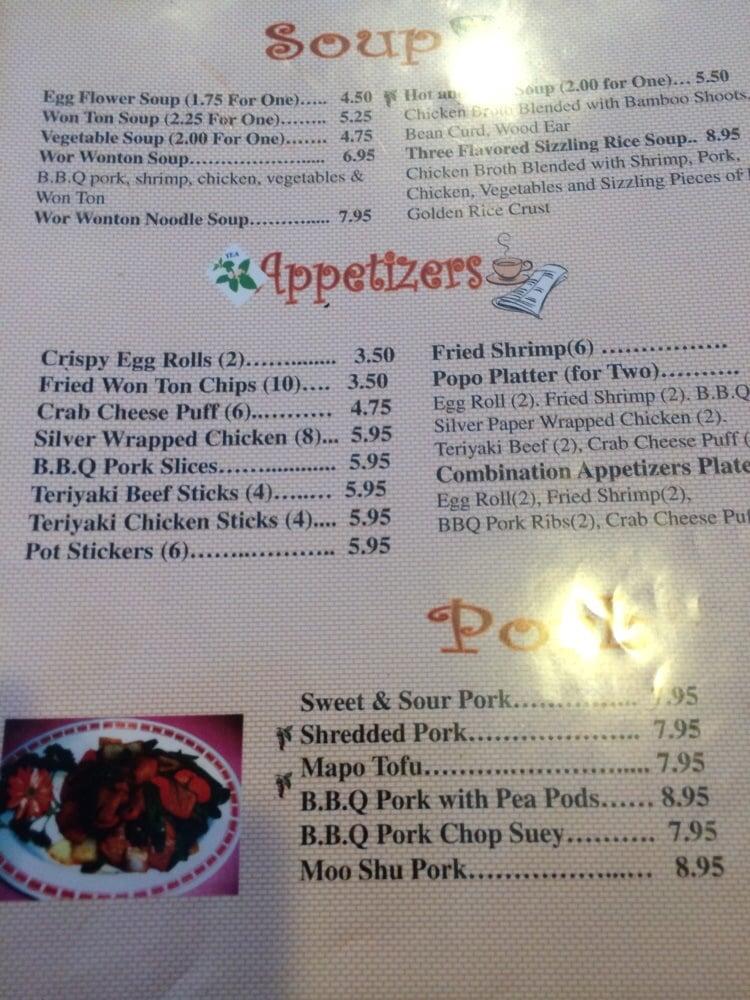 Menu at Golden Flower Chinese Cuisine restaurant, Las Vegas