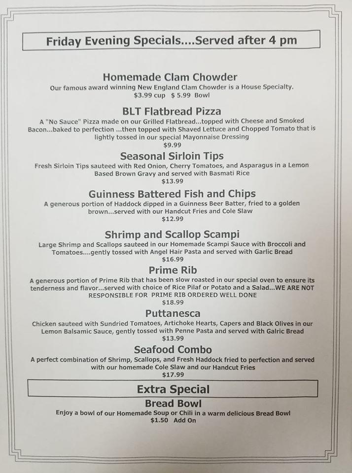 Menu at The Other Place Pub, Boylston