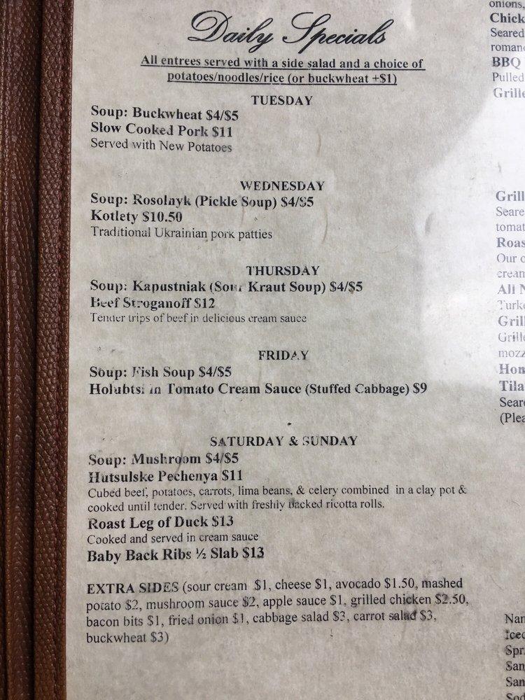 Menu at Shokolad Pastry & Cafe, Chicago