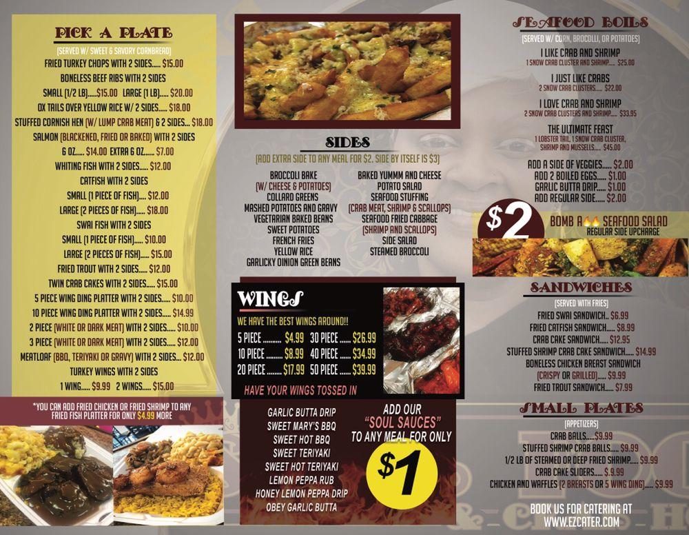Menu at Aunt Mary's Soulfood Kitchen restaurant, Milford