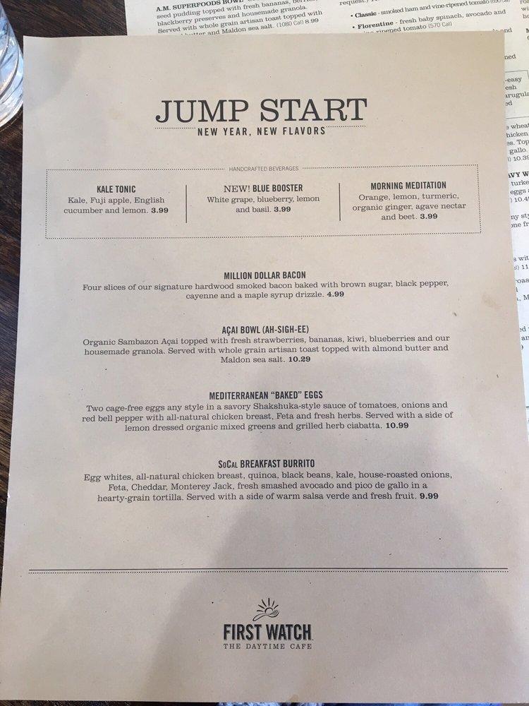 Menu at First Watch cafe, Joplin, S Rangeline Rd