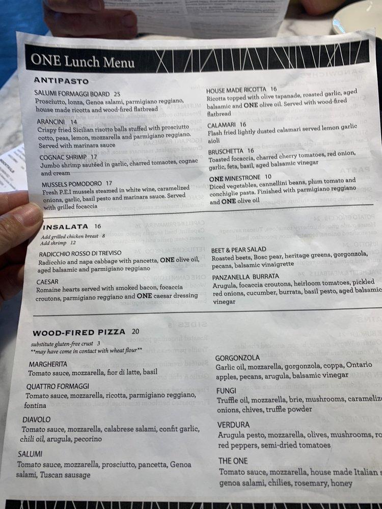Menu at One Fine Food cafe, Peterborough