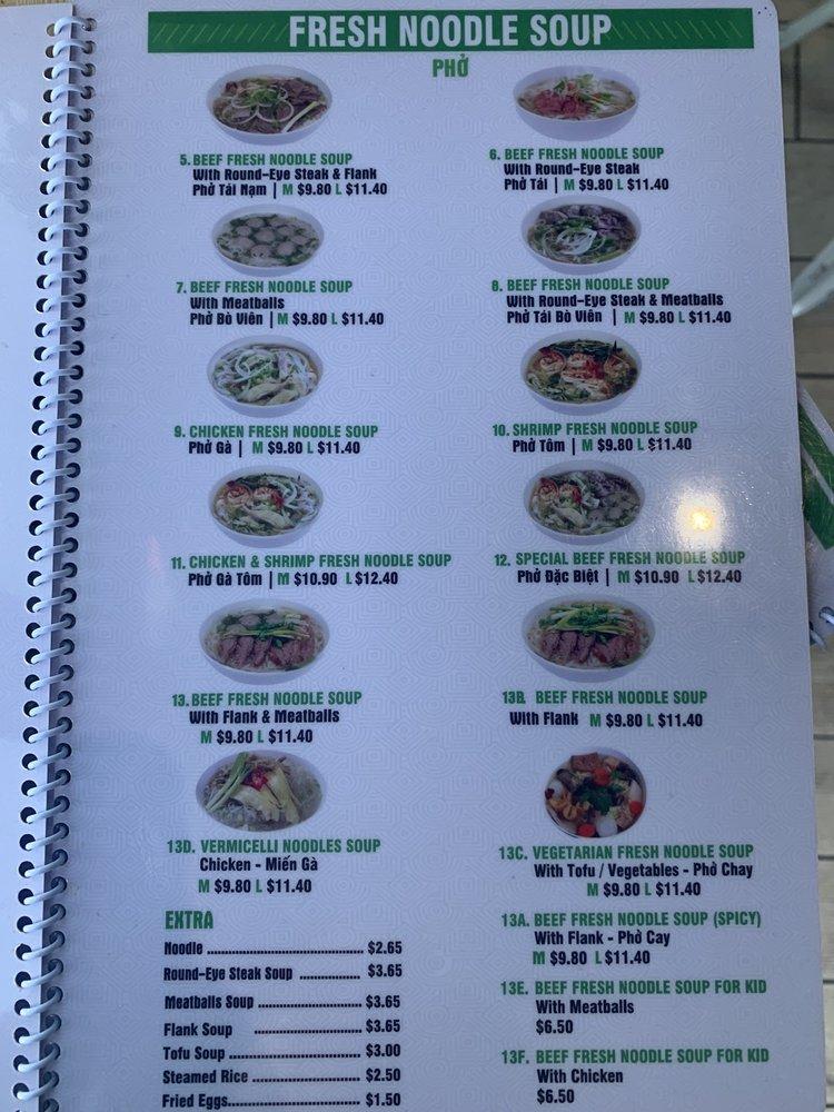 Carta del restaurante Boba Tea Pho 160, Midland